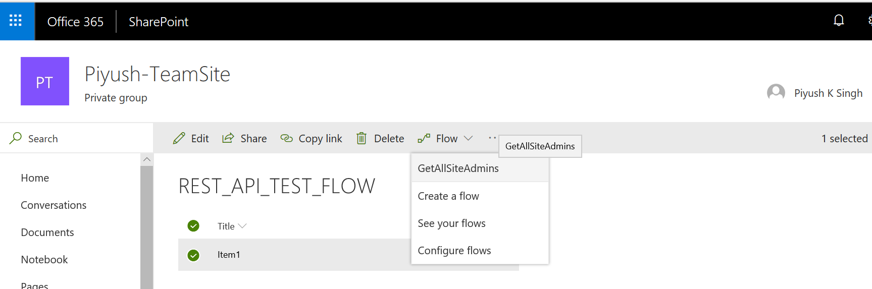 SharePoint REST API from MS Flow – Piyush K Singh