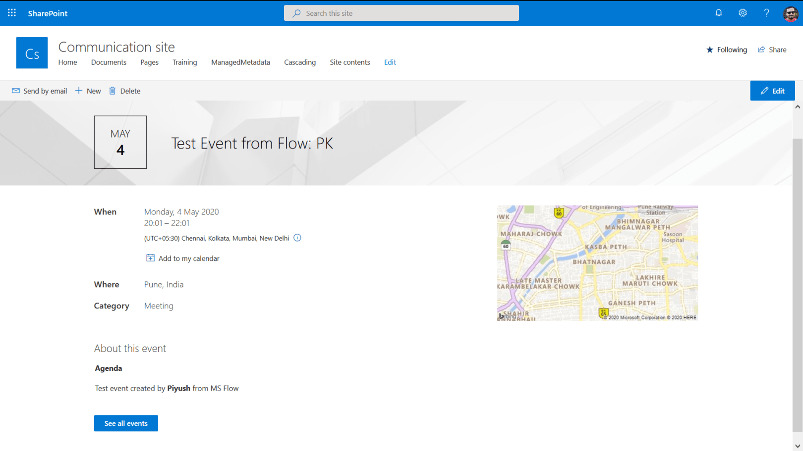 Create New Events in SharePoint: MS Power Automate – Piyush K Singh